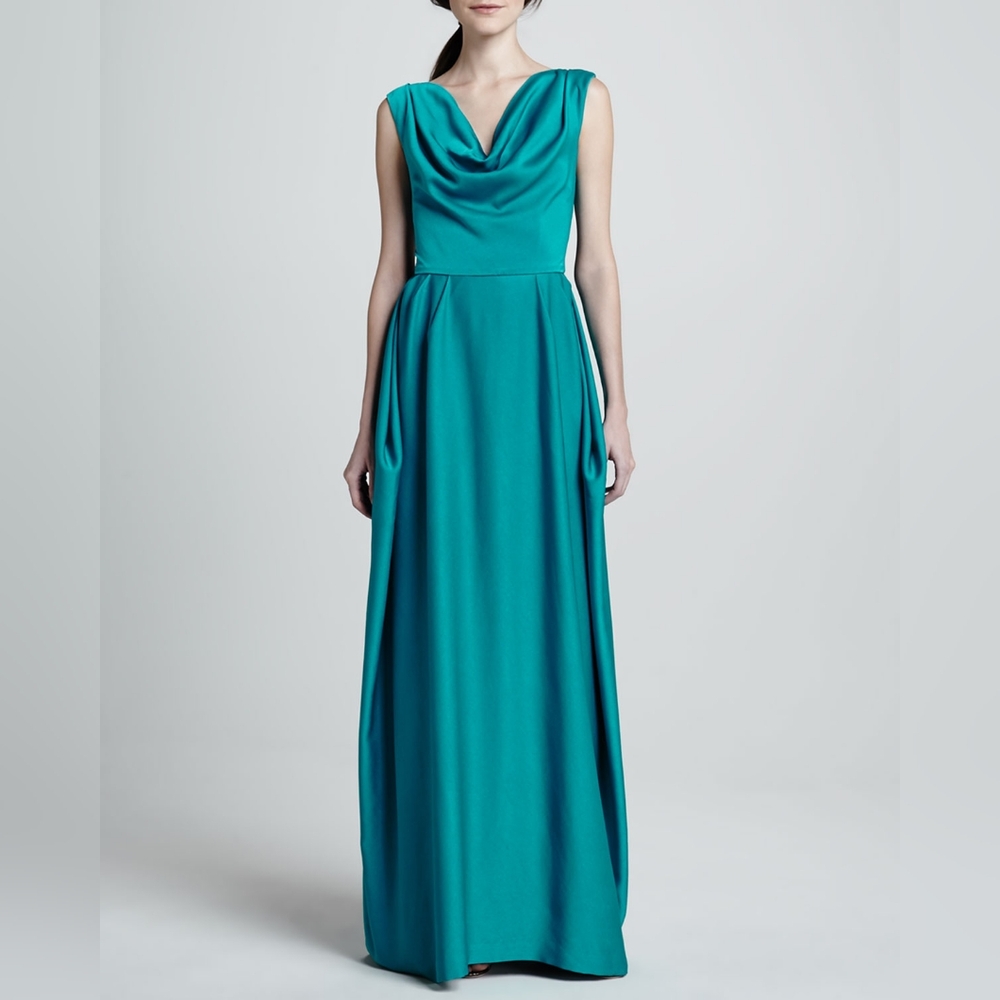 Alice & Olivia Gretchen Open Back Gown Size 4 - Gem